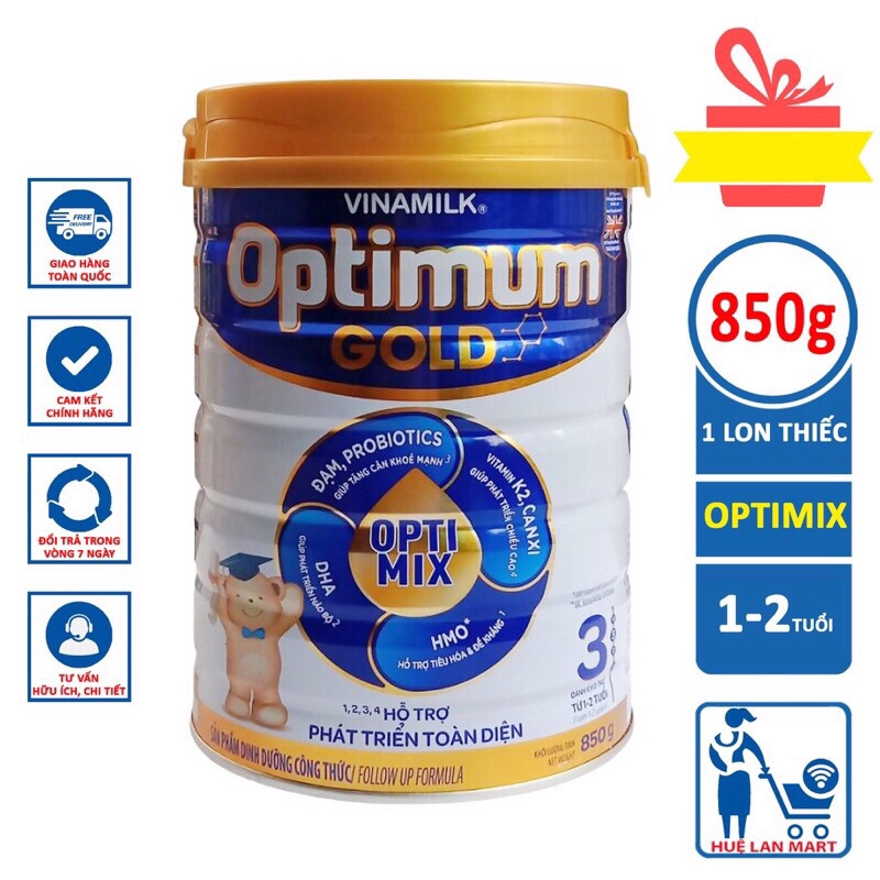 Sữa bột Optimum Gold 3 lon 850g | Shopee Việt Nam