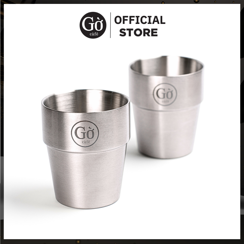 Ly giữ nhiệt 2 lớp inox 304 loại nhám có logo Gờ cafe | Shopee Việt Nam