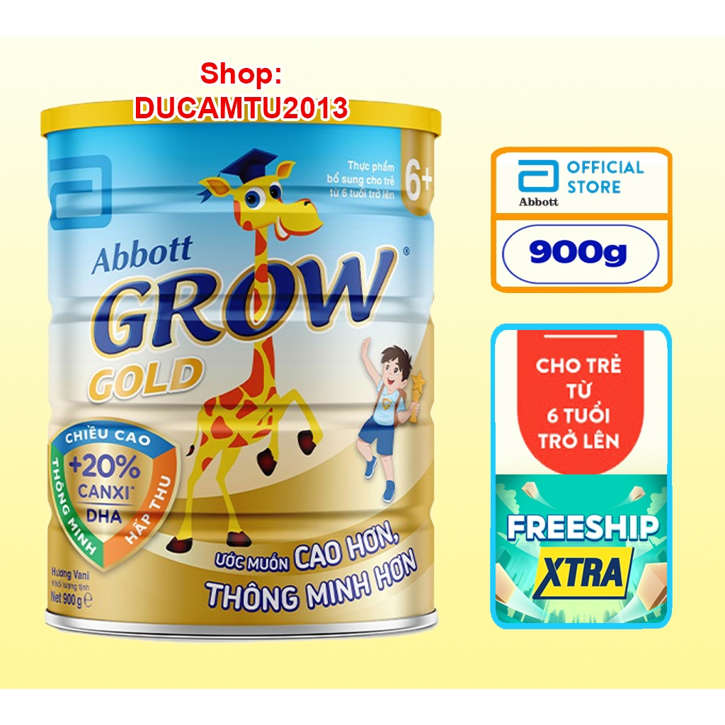 Sữa bột Abbott Grow Gold 6+ 900g 9-2025 | Shopee Việt Nam