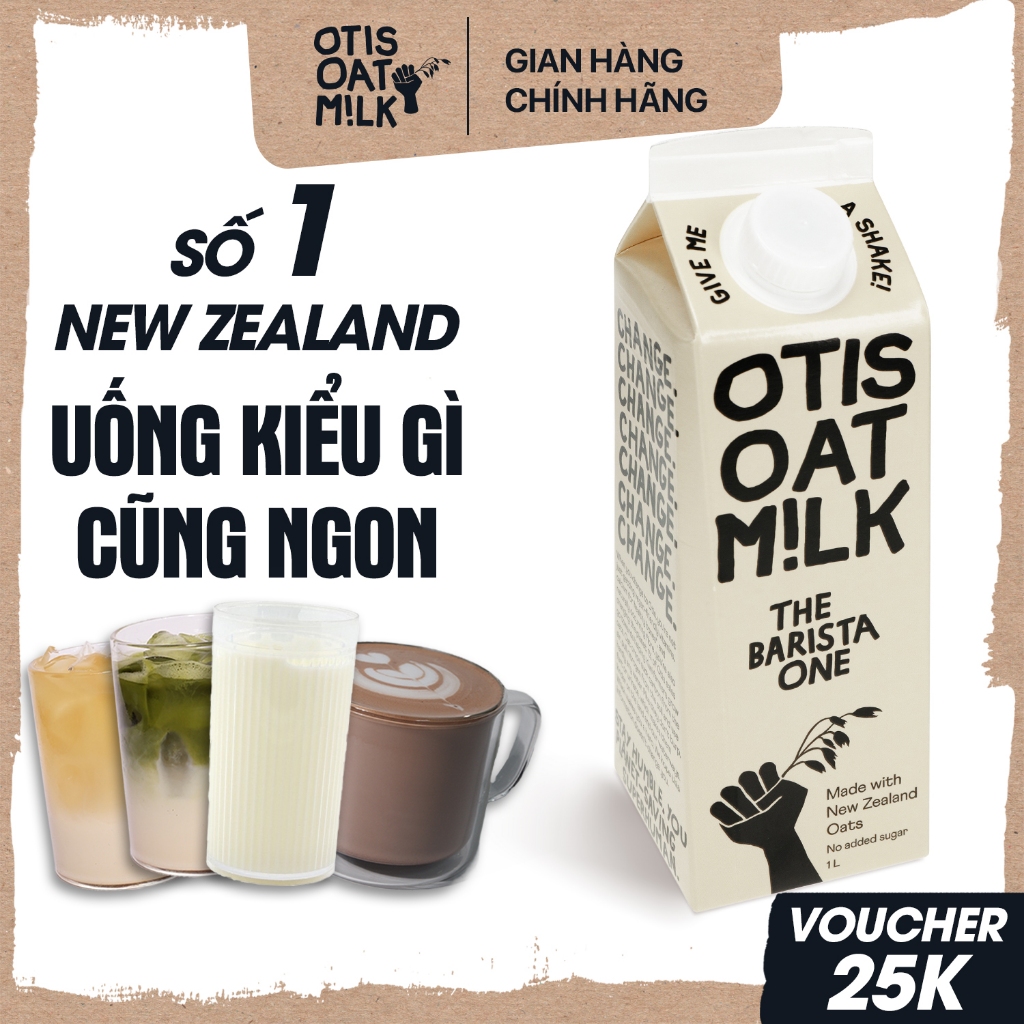 Sữa Yến Mạch OTIS OAT MILK The Barista One Không Đường, Hỗ Trợ Giảm Cân ...