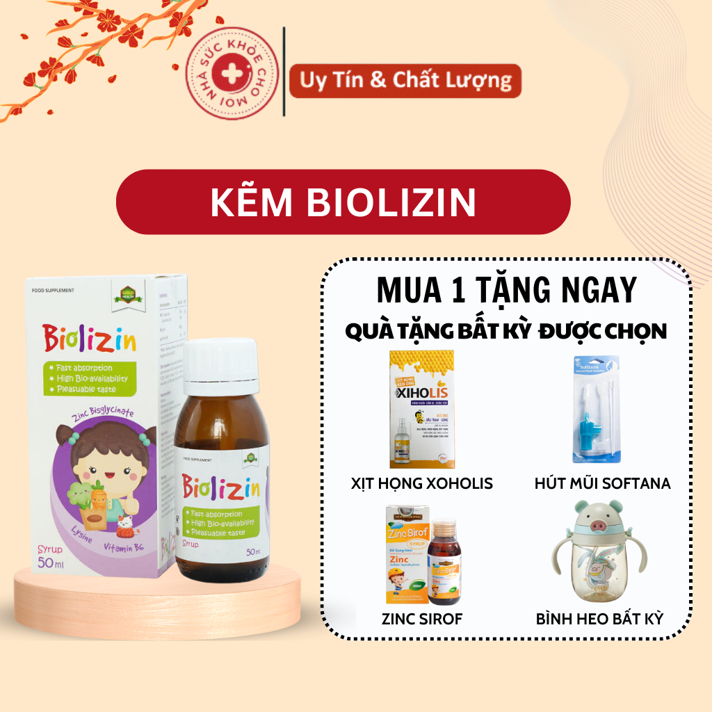 Biolizin Kẽm Hữu Cơ Lysine B6 Giúp Bé Ăn Ngon Tăng Đề Kháng Bổ Sung Kẽm ...