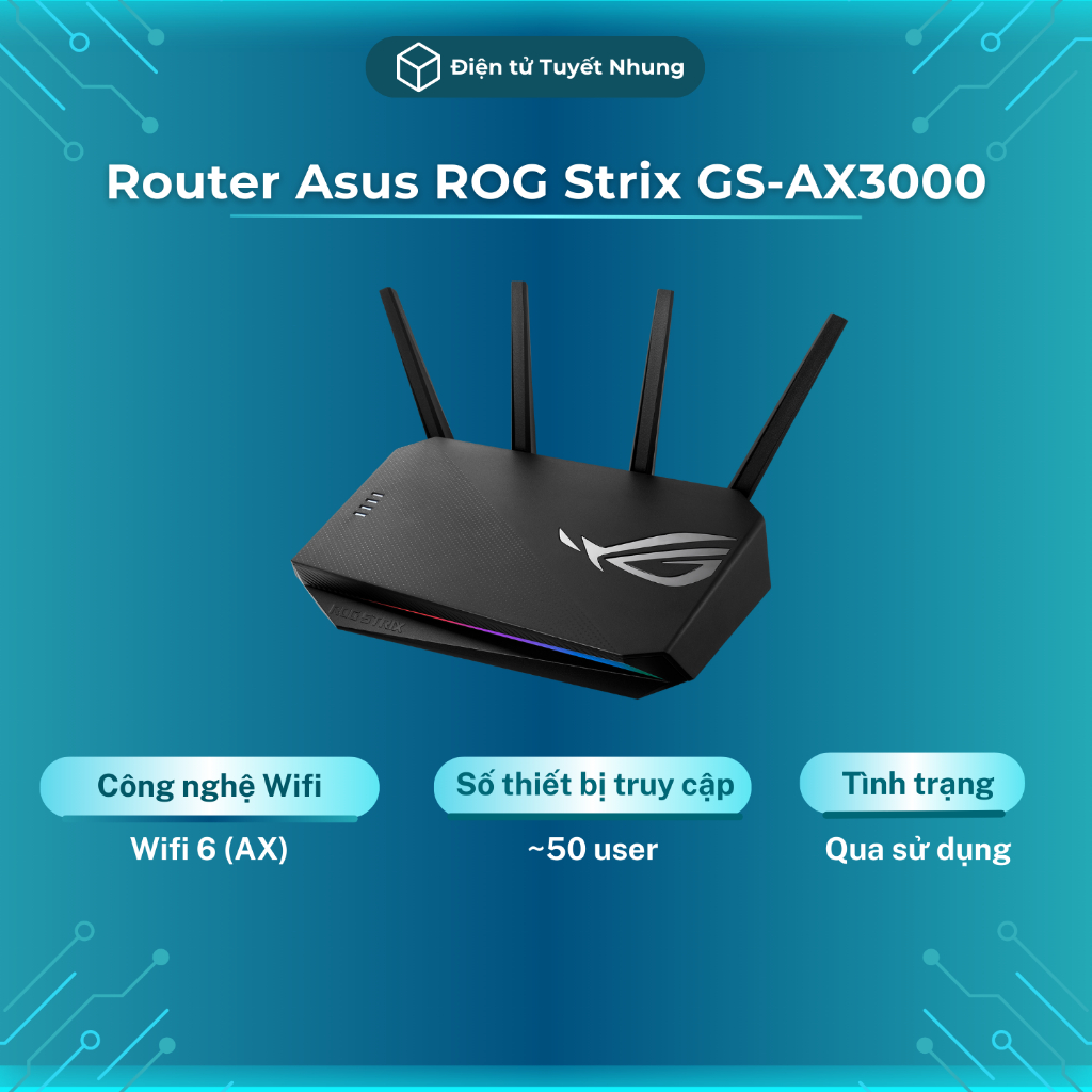 Router Asus ROG Strix GS-Ax3000 2 Băng Tần Có Mesh, Qua Sử Dụng ...