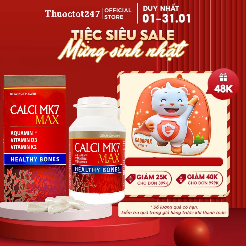 Calci MK7 Max – Bổ sung canxi hữu cơ phát triển chiều cao tối đa cho ...