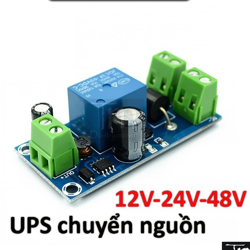 Mạch UPS Chuyển Nguồn Dự Phòng 12-24-48V 10A 5-48V cấp nguồn liên tục ...
