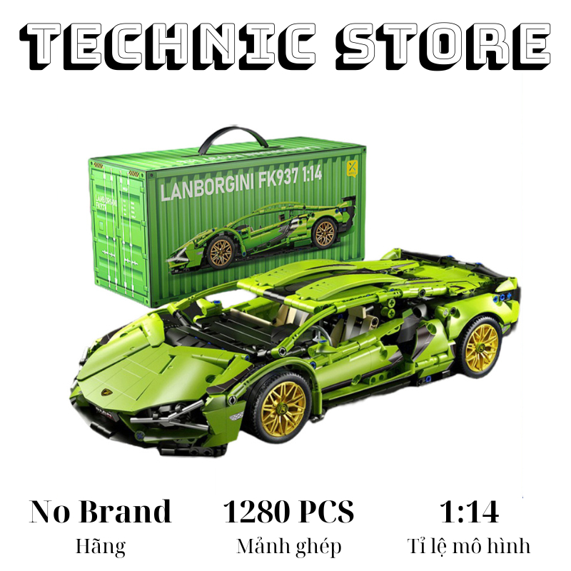 Mô hình lắp ráp siêu xe technic Lambo Cyberpunk Lam tỉ lệ 1:14 1314 chi ...