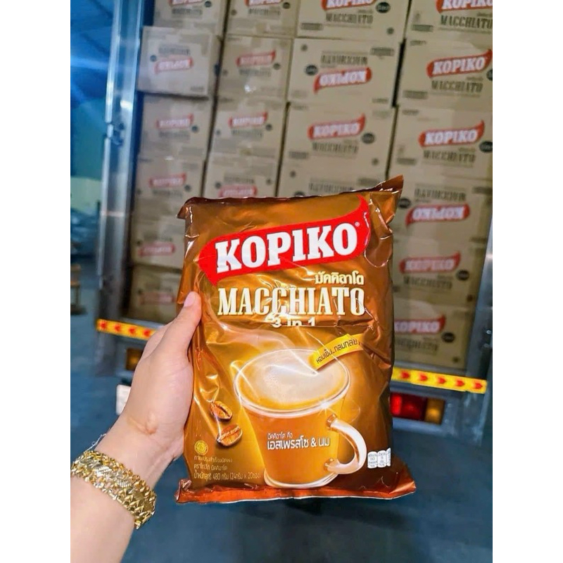 Cafe Hòa Tan Kopiko Macchiato gói 480g (20 gói *24gr) | Shopee Việt Nam