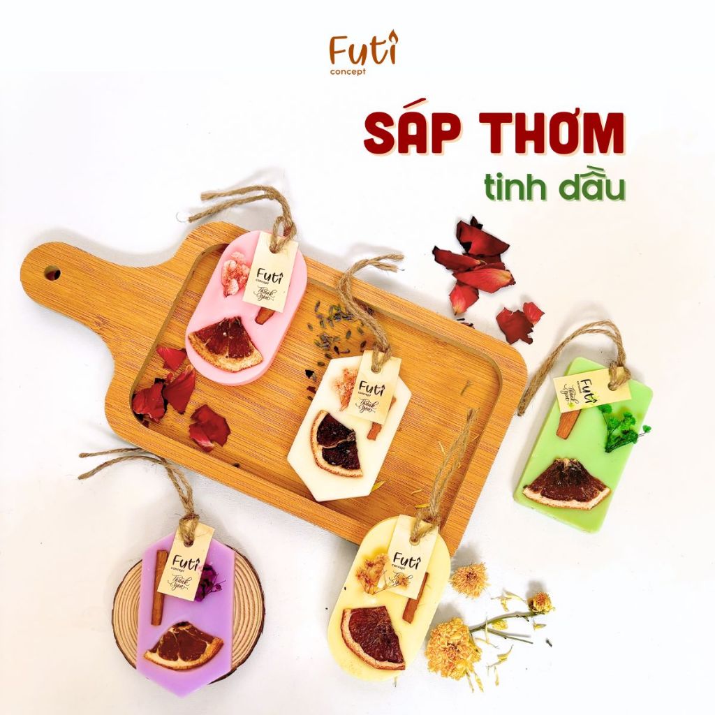 Sáp Thơm Hoa Khô Tinh Dầu Futi – Trang Trí Không Gian Nhỏ, Khử Mùi Hiệu ...