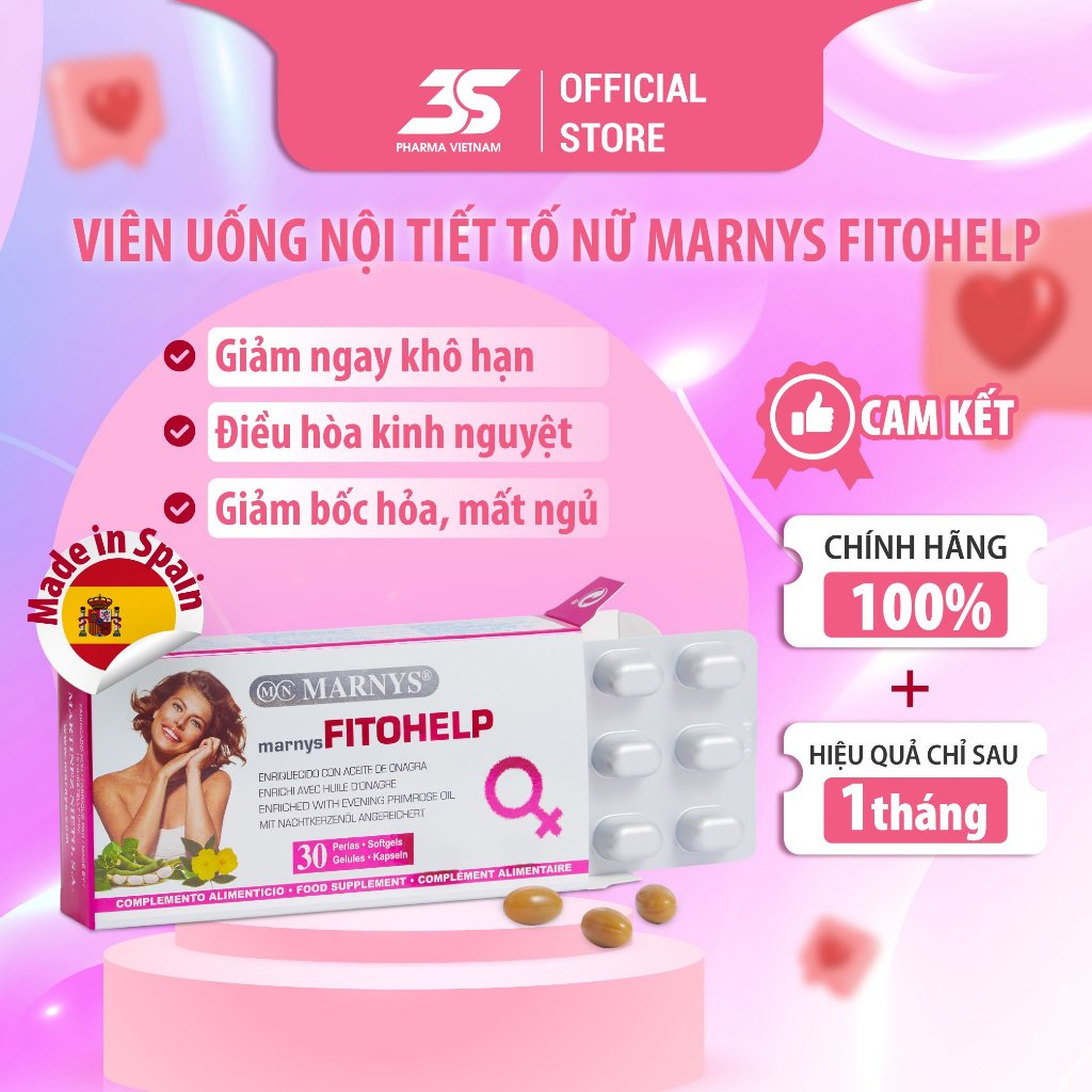 Viên Uống Nội Tiết Tố Nữ Marnys Fitohelp Chứa Mầm Đậu Nành, Tinh Dầu ...