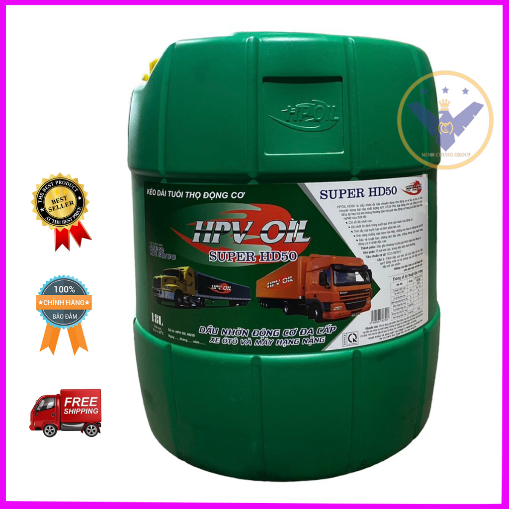 Dầu động cơ ô tô HPV Oil Super HD50 - can 18L | Shopee Việt Nam