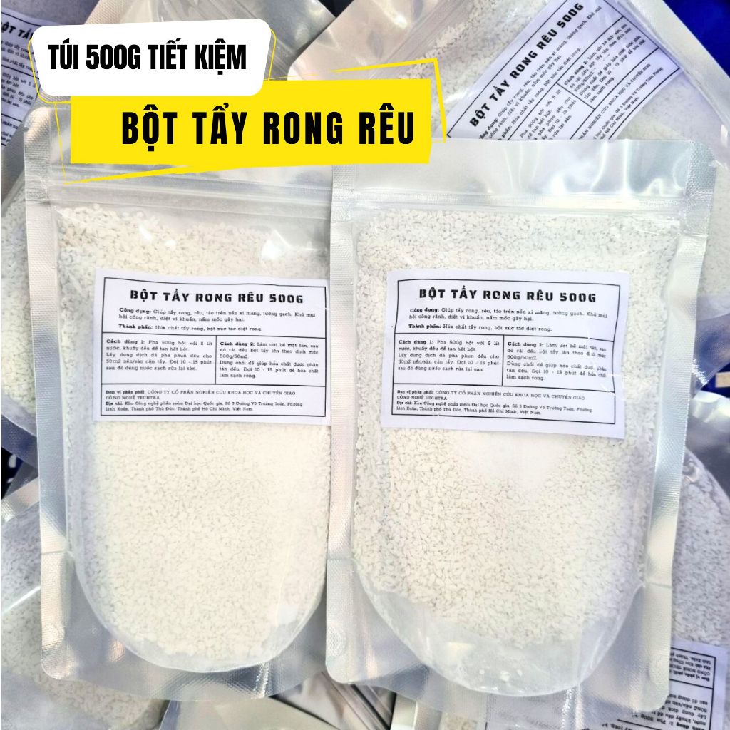 Bột tẩy rong rêu cho nền sân xi măng, sân gạch vỉa hè hiệu quả gói 500G ...