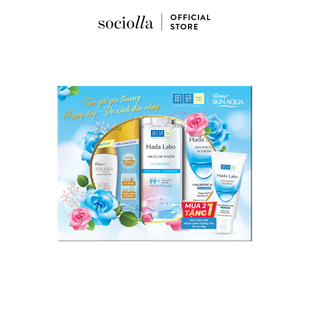 Combo Da Xinh Đón Nắng Sữa Chống Nắng Skin Aqua Clear White 25g Và Nước ...