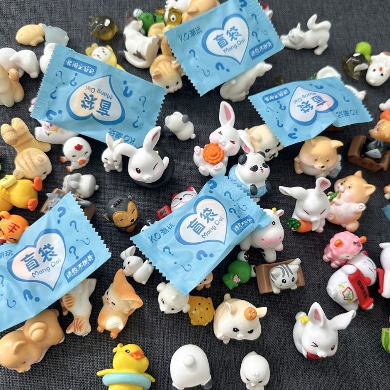 (Tặng keo) Combo 50 túi mù, blind box, charm mini túi mù, charm mini đồ ...