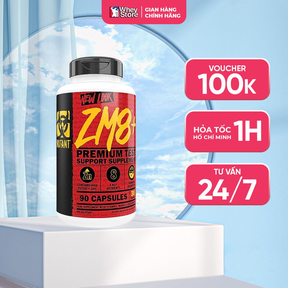 Viên Uống Hỗ Trợ Sức Khỏe Mutant ZM8+ Premium Test 90 viên Chính Hãng ...