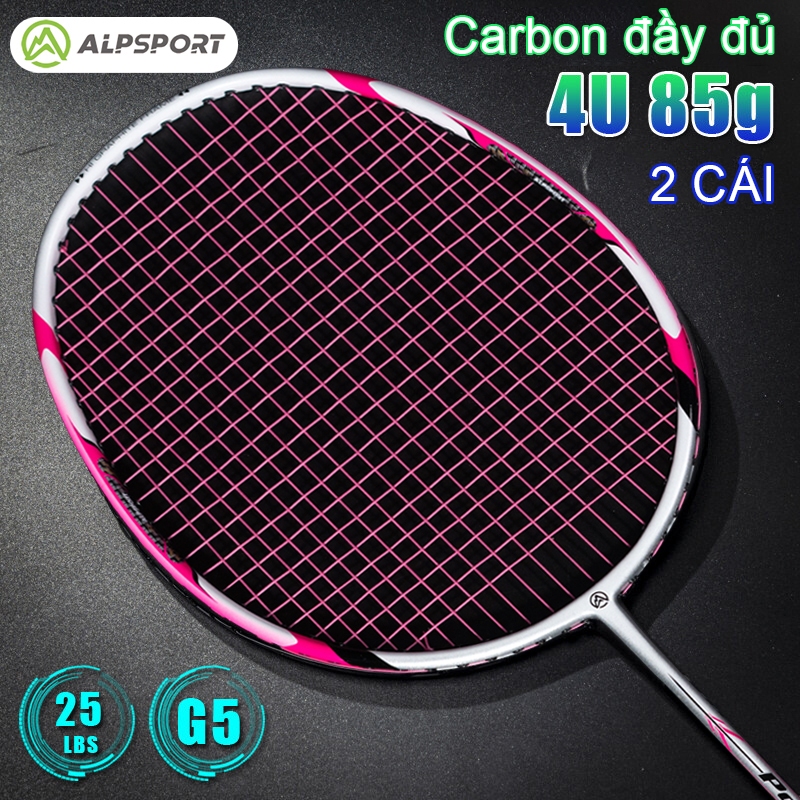 ALP POWER【2Vợt+Túi】Căng 12KG Vợt Cầu Lông Hồng 4U 100% Thiết Kế Ban Đầu ...