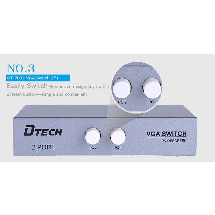Bộ Chia VGA 2 vào 1 ra DTECH DT-7032 | Shopee Việt Nam