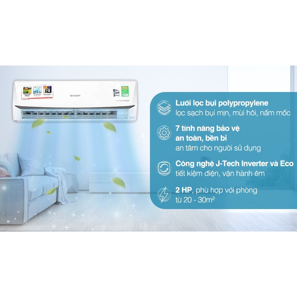 Máy lạnh Sharp Inverter 2 HP AH-X18ZEW 2023 - Điện Máy Kho Rẻ | Shopee ...