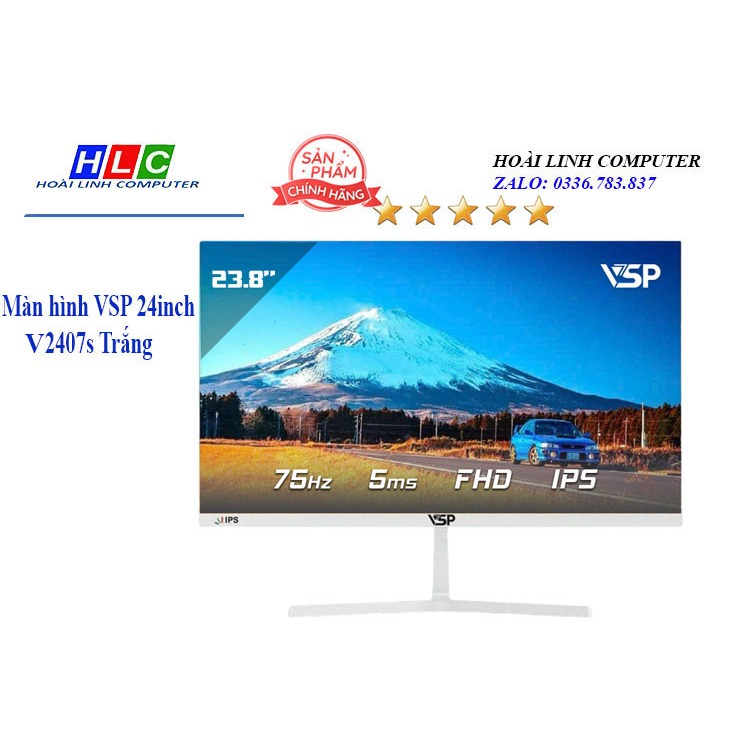 Màn hình VSP IPS 24inch tràn viền V2407S - Trắng | Shopee Việt Nam