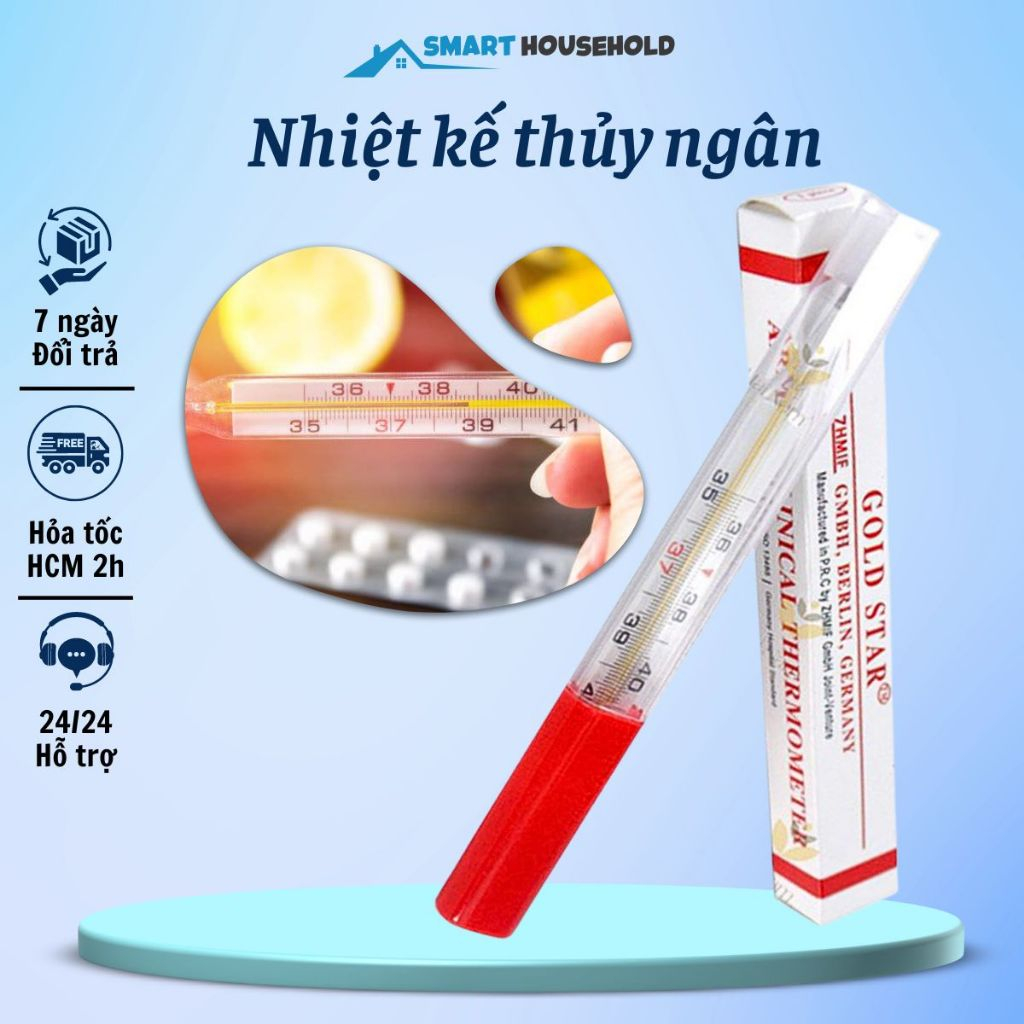 Nhiệt Kế Thủy Ngân NH Smart House Hold Đo Thân Nhiệt Cơ Thể, Kiểm Tra ...