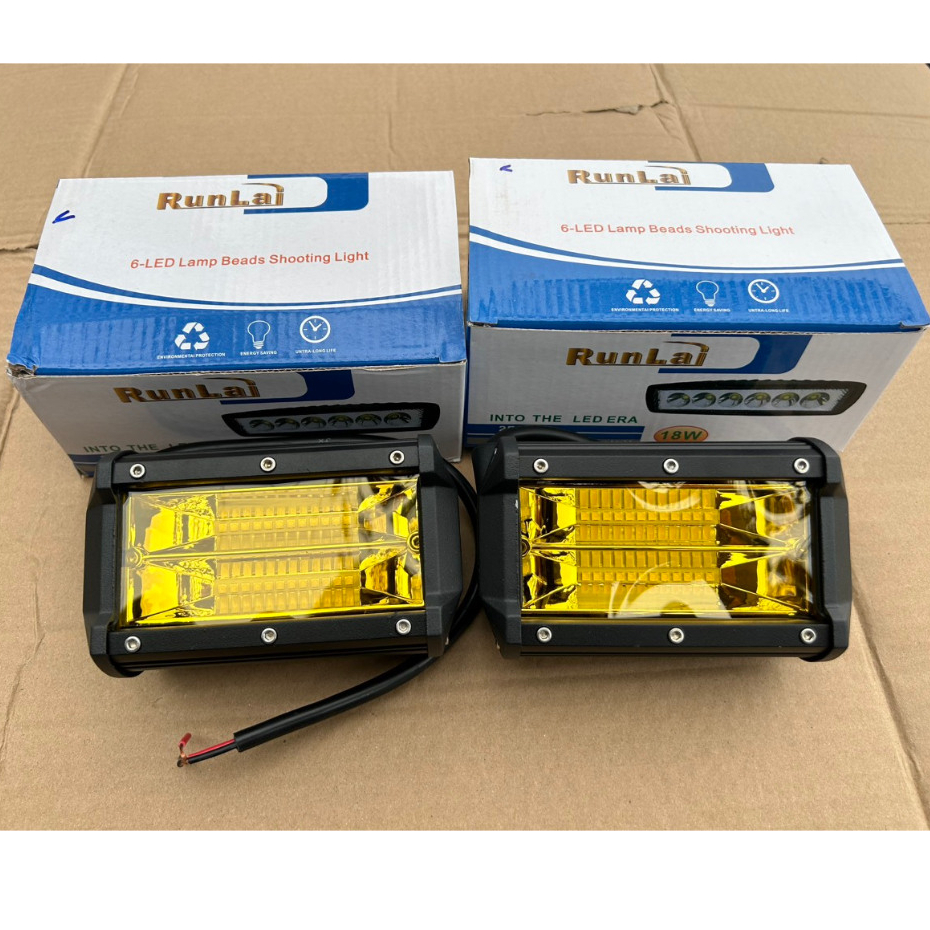 Đèn led trợ sáng ô tô xe máy Runlai 24 mắt chống nước. (LED Gù Ngắn ...