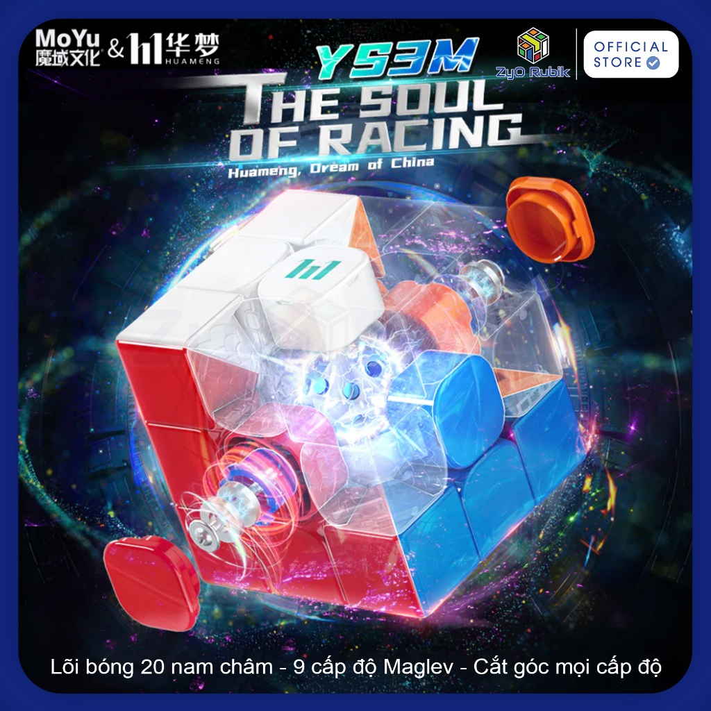 Rubik 3x3 Moyu HuaMeng YS3M 2023 4 Phiên Bản Magnetic/ Maglev/ Ball ...