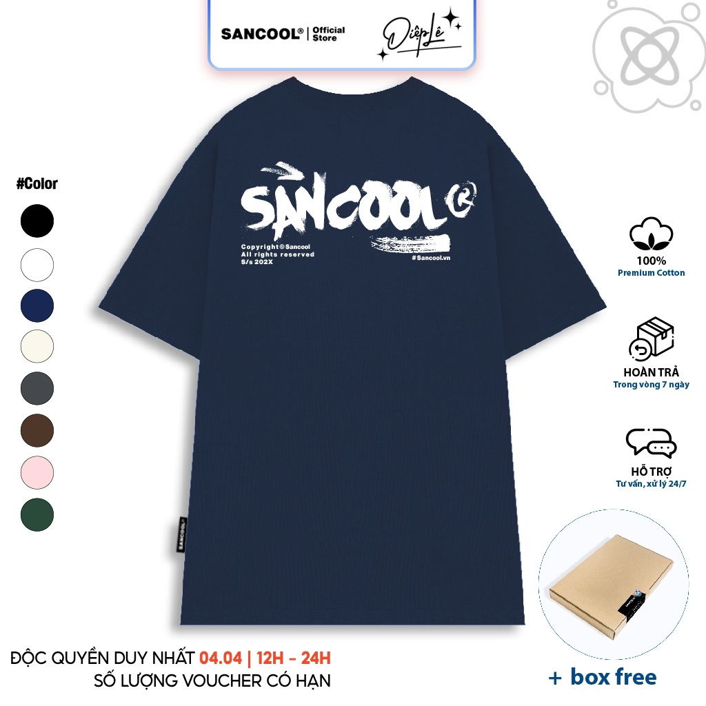 Áo Thun Local Brand Sancool Unisex Premium Cotton Paintbrush Basic Tee ...