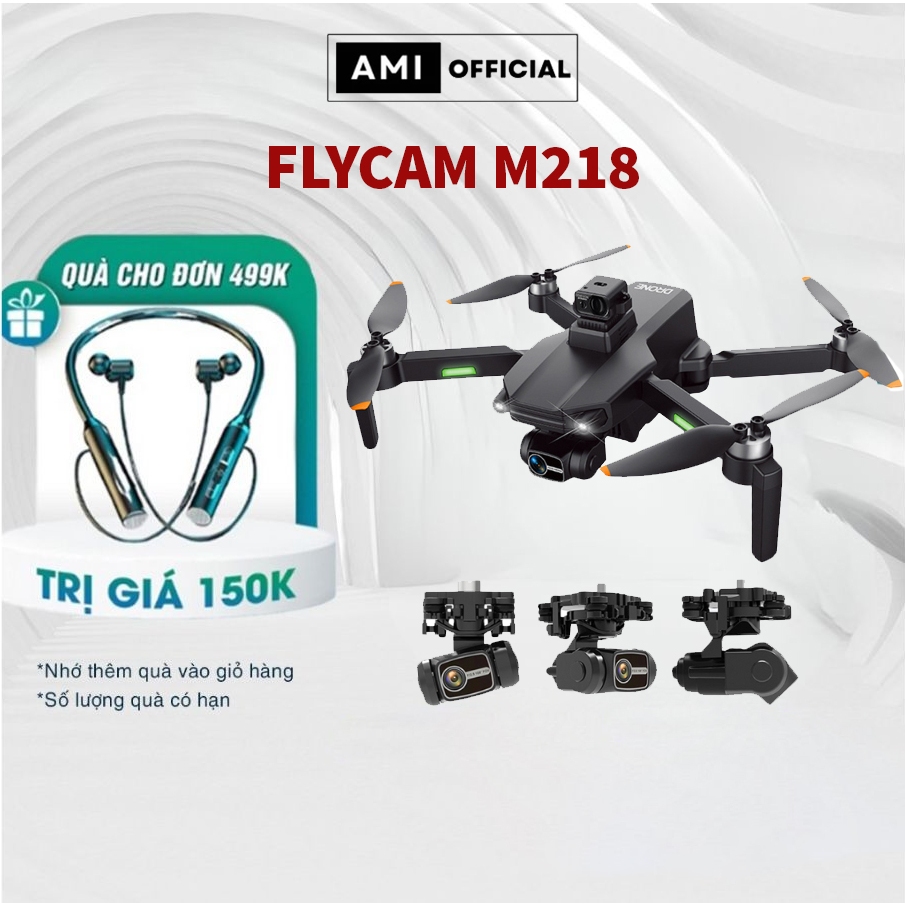 Flycam M218 Máy Bay Điều Khiển Từ Xa Camera Sắc Nét Gimbal Chống Rung 3 Trục GPS Tự Động Quay Về ...