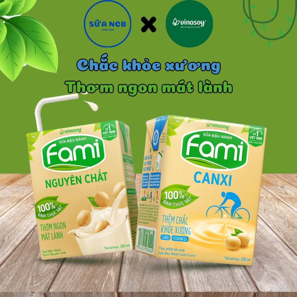 Sữa đậu nành Fami Vinasoy - Thùng 36 hộp 200ml | Shopee Việt Nam