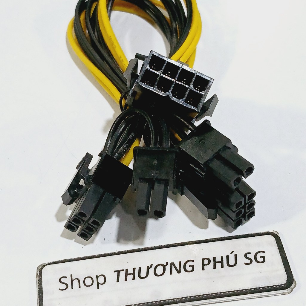 Cáp chuyển nguồn 8 Pin ra 6 Pin (2 đầu 6 Pin) / Chia nguồn 8 Pin 1 ra 2 ...