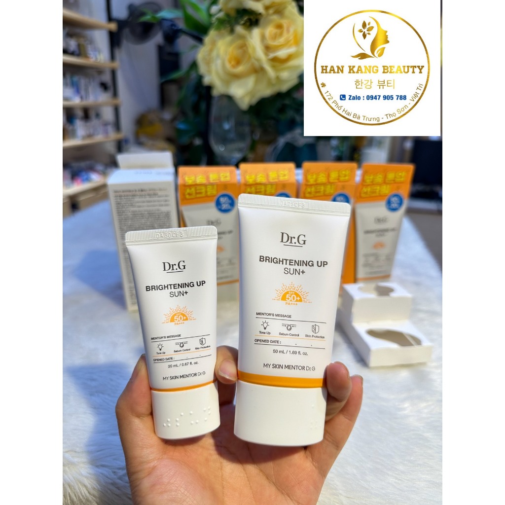 Kem chống nắng thảo dược, kiềm dầu, nâng tone da Dr.G Brightening Up Sun SPF 50PA+++ | Shopee ...