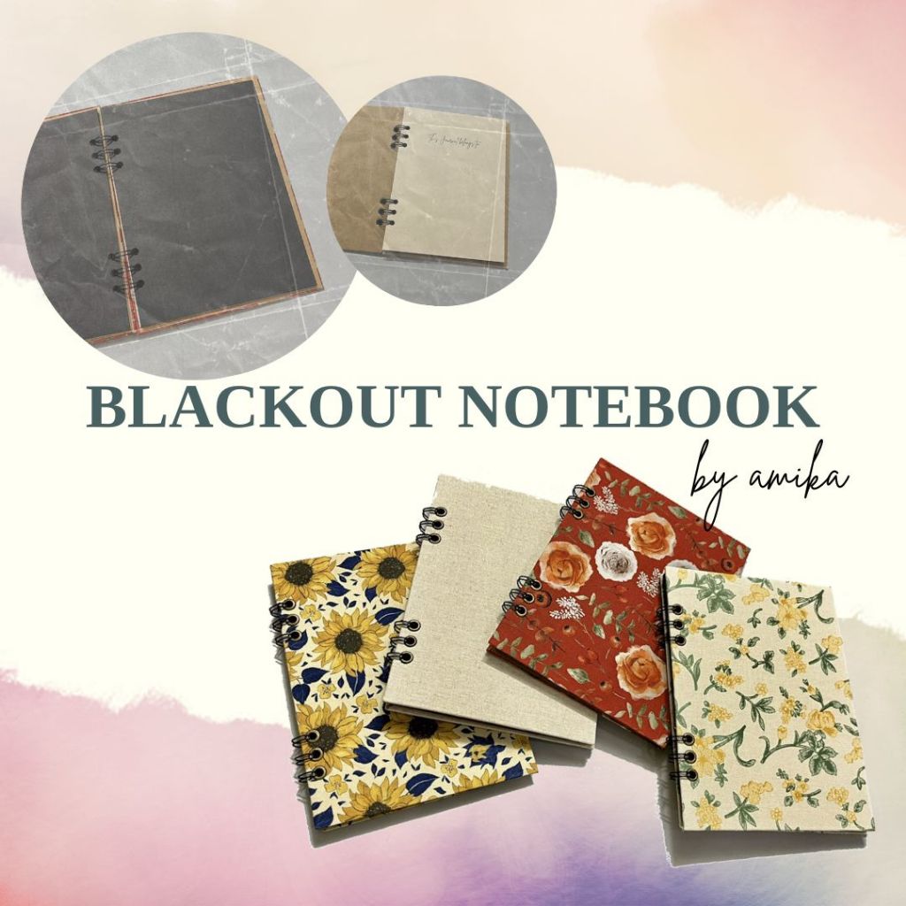 Sổ lò xo BLACKOUT NOTEBOOK - Album dán ảnh giấy đen 180 gsm - 14 x 19 ...