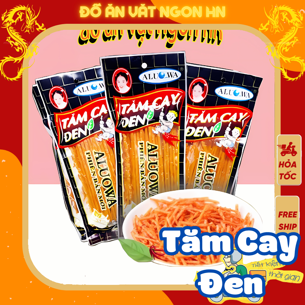 Tăm cay đen 50 gói que cay ăn vặt cổng trường ngon hấp dẫn giá rẻ ...