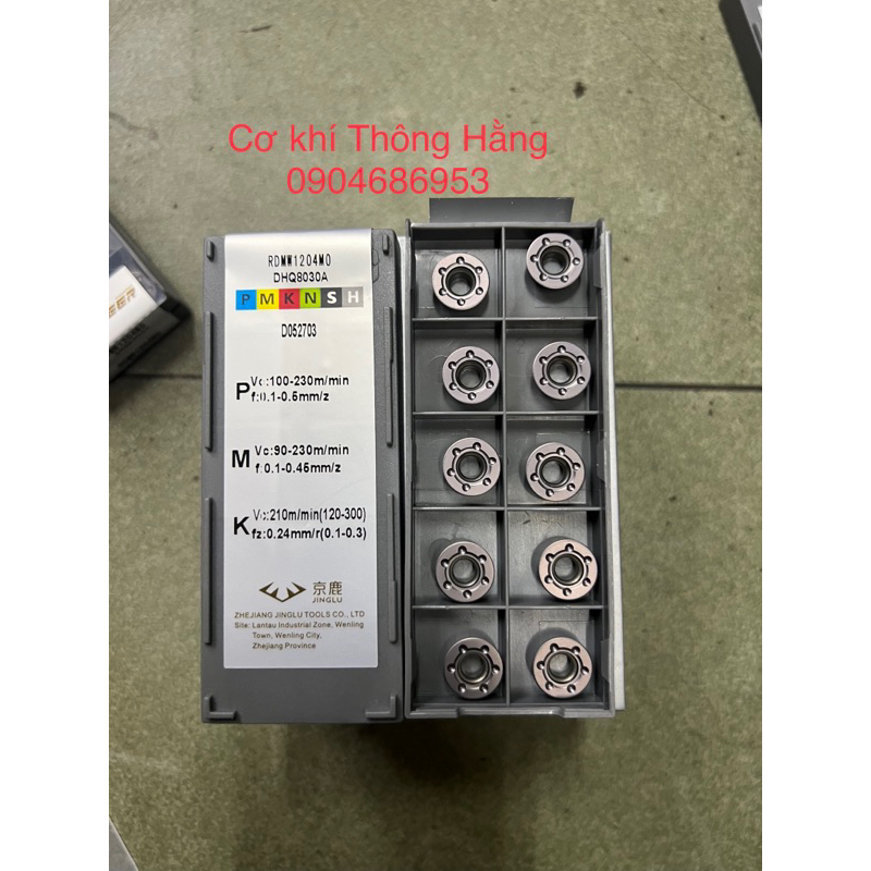 Chíp phay cầu RDMT08/10/12 (chip R4-R5-R6). Phay đa vật liệu thép-inox ...