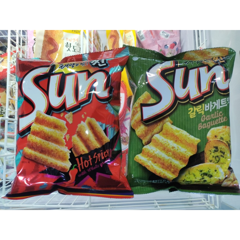 Bim bim sun hàn quốc vị bánh mì bơ tỏi, vị cay - 썬 살릭바게트 태양의 맛 | Shopee ...