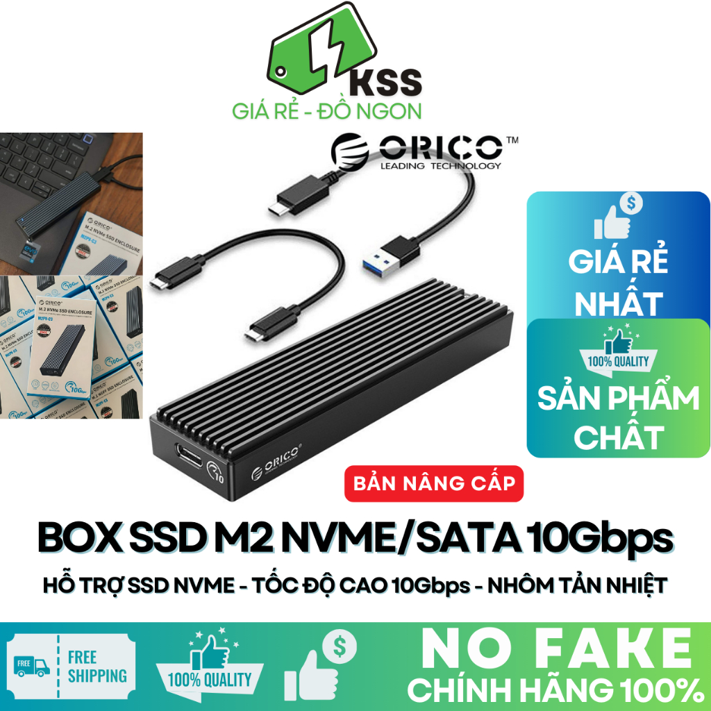 Box SSD M2 NVMe/SATA ORICO Type C |Chuyển M.2 to USB làm ổ cứng di động | M2PV PWM2-G2 PWEM2-G2 ...