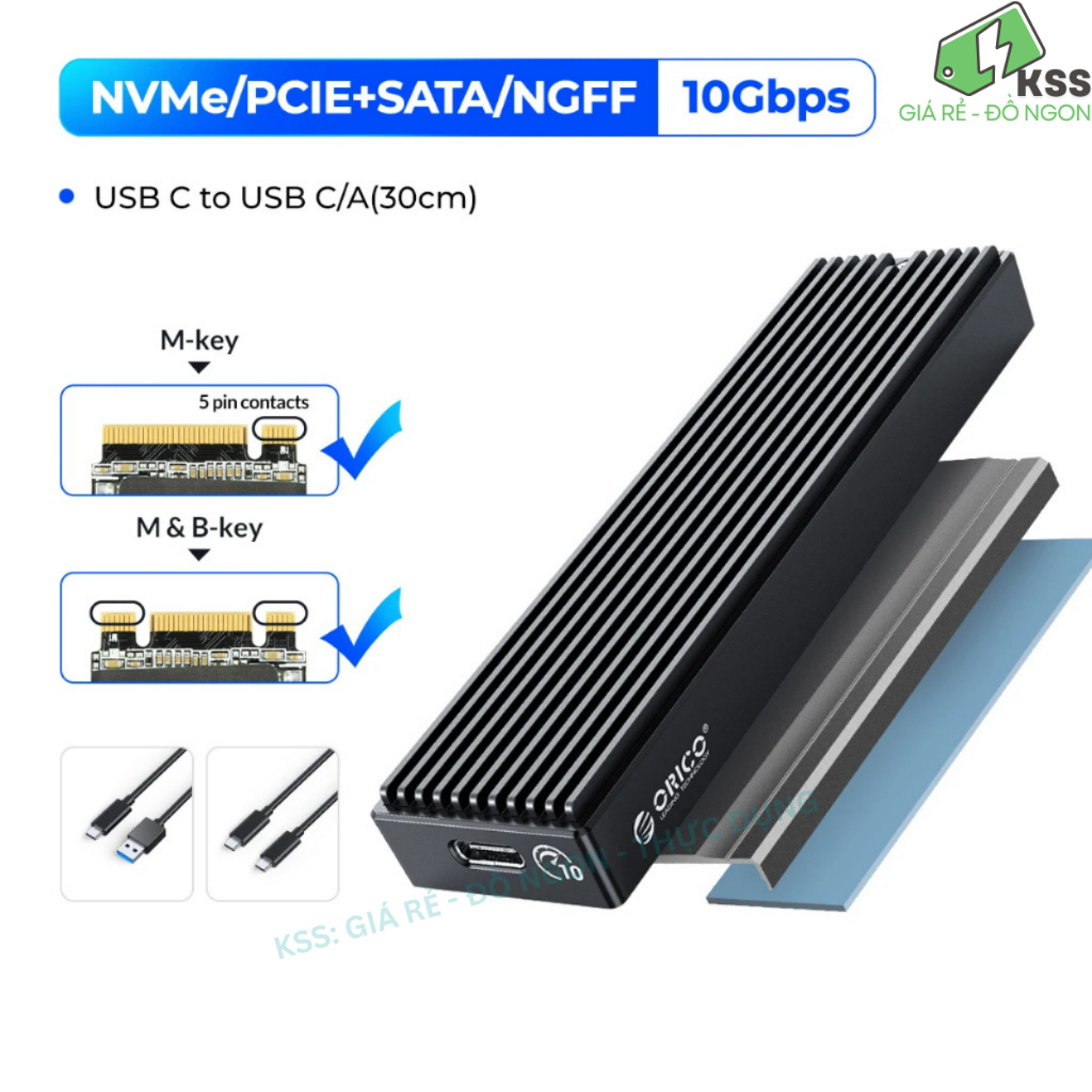 Box SSD M2 NVMe/SATA ORICO Type C |Chuyển M.2 to USB làm ổ cứng di động | M2PV PWM2-G2 PWEM2-G2 ...