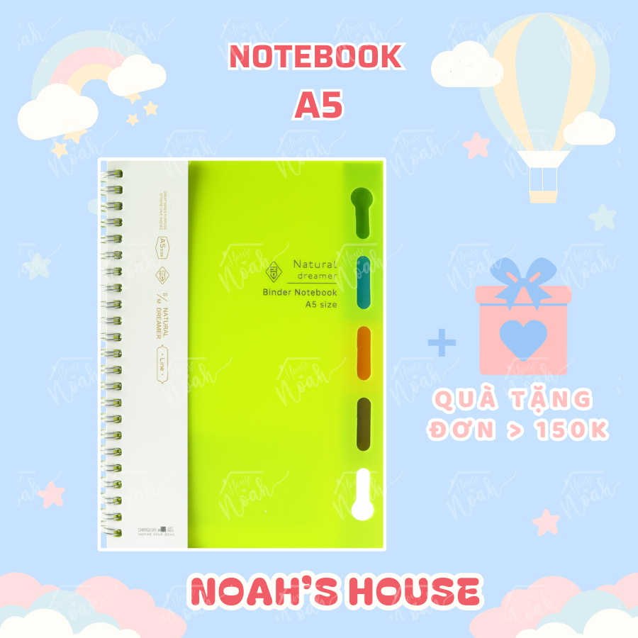 [NOAH'S HOUSE] Sổ Tay Lò Xo A5 Bìa Nhựa Nhiều Màu NoteBook PlannerBook ...