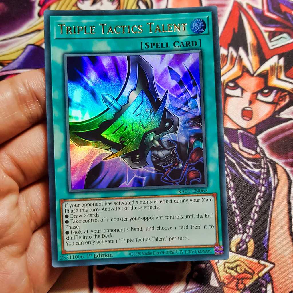Thẻ bài Yugioh chính hãng | Triple Tactics Talent | RA01 Ultra Rare | Shopee Việt Nam
