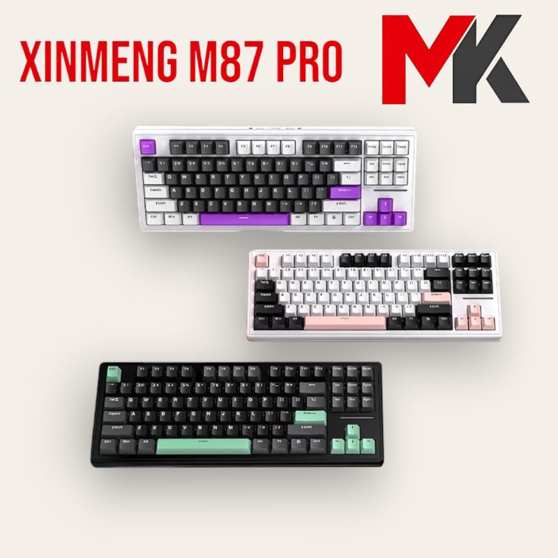 Bàn phím cơ không dây Xingmeng M87 Pro Mạch xuôi / 3 Mode / Led RGB ...