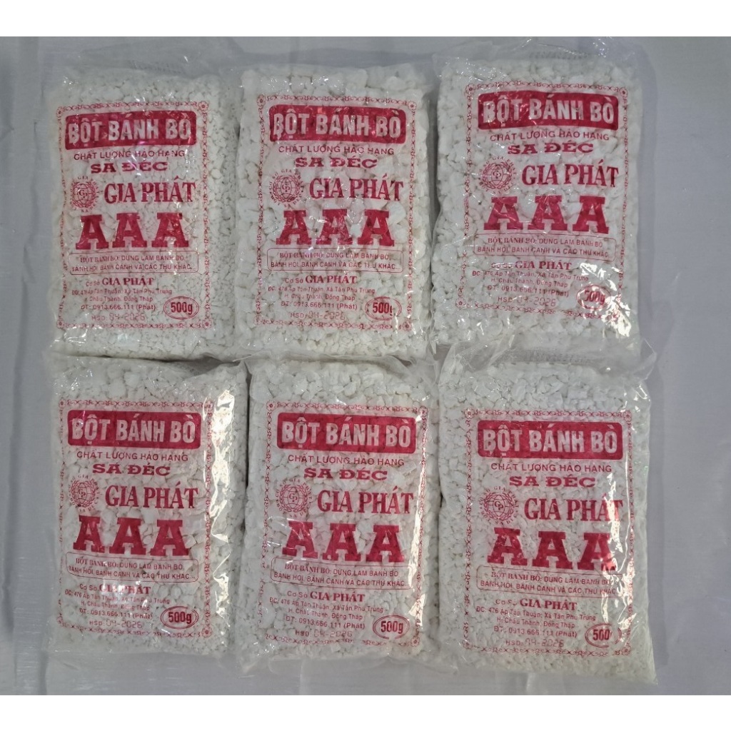 03 kg (500g x 6 gói) bột bánh bò rễ tre AAA Sa Đéc GIA PHÁT | Shopee ...