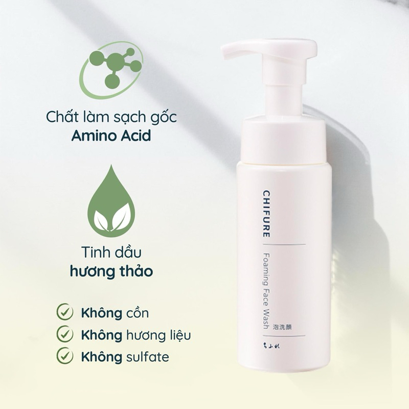 Sữa rửa mặt tạo bọt lành tính hỗ trợ ngừa mụn 180ML Chifure Foaming Face Wash (Có Túi Refill ...