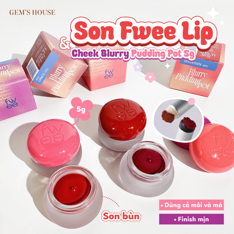 Son bùn fwee Blurry Pudding Pod | Shopee Việt Nam