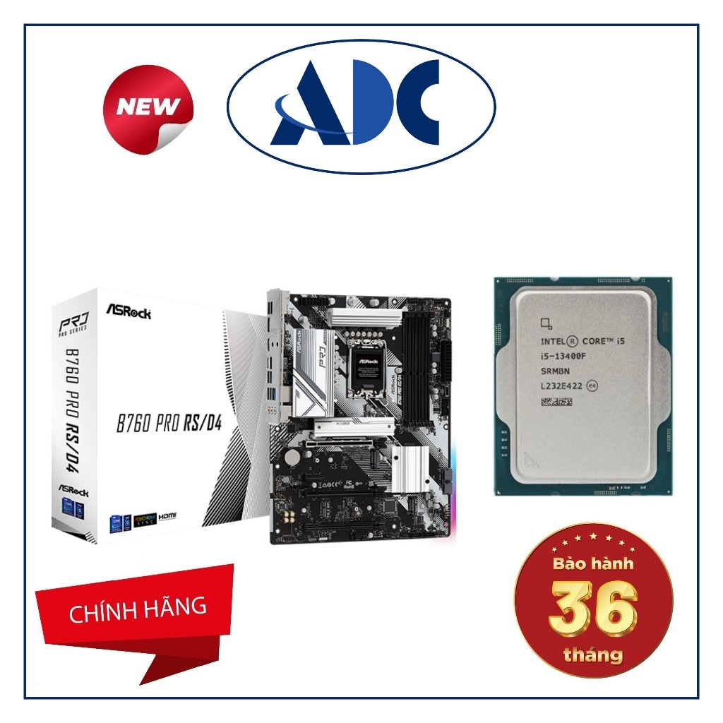 Combo Mainboard ASRock B760M Pro RS/D4 DDR4 + CPU Intel Core i5 13500 TRAY | Shopee Việt Nam