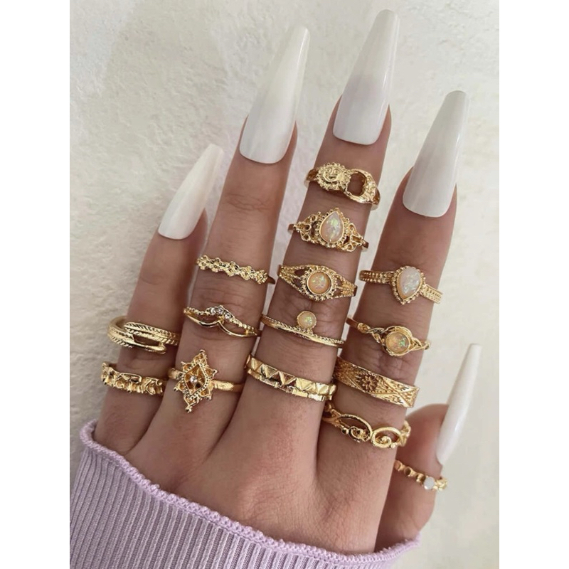 Set nhẫn Phong Cách Bohemians | Shopee Việt Nam