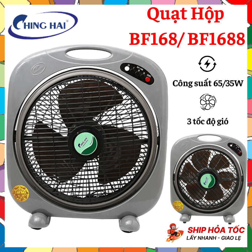Quạt Hộp Chinghai BF1688/BF168 Chính Hãng - Công Suất Lớn Đến 65W, 3 Tốc Độ Gió Hoạt Động Êm Ái ...