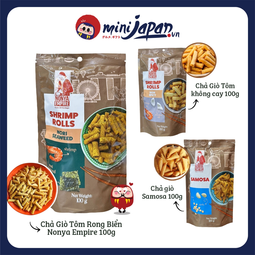 Snack Chả Giò ăn liền Nonya Empire Singapore 100g | Shopee Việt Nam