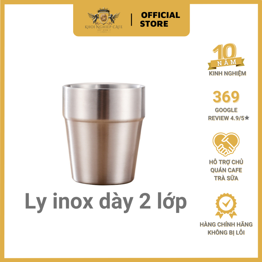 Ly inox 304 dày 2 lớp 300 ml giữ nhiệt tốt SUS304 ly inox dã ngoại ...