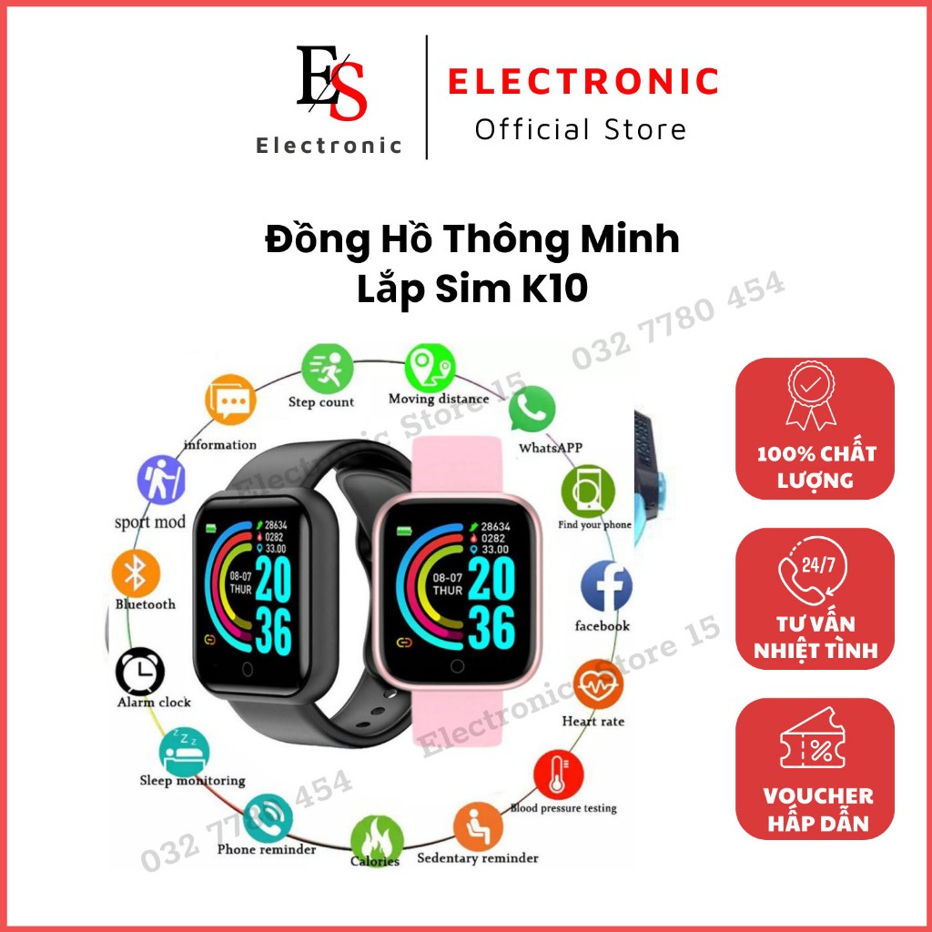[ Mẫu HOT] Đồng Hồ Thông Minh Lắp Sim K10, Đồng Hồ Trẻ Em Lắp Sim Thiết ...