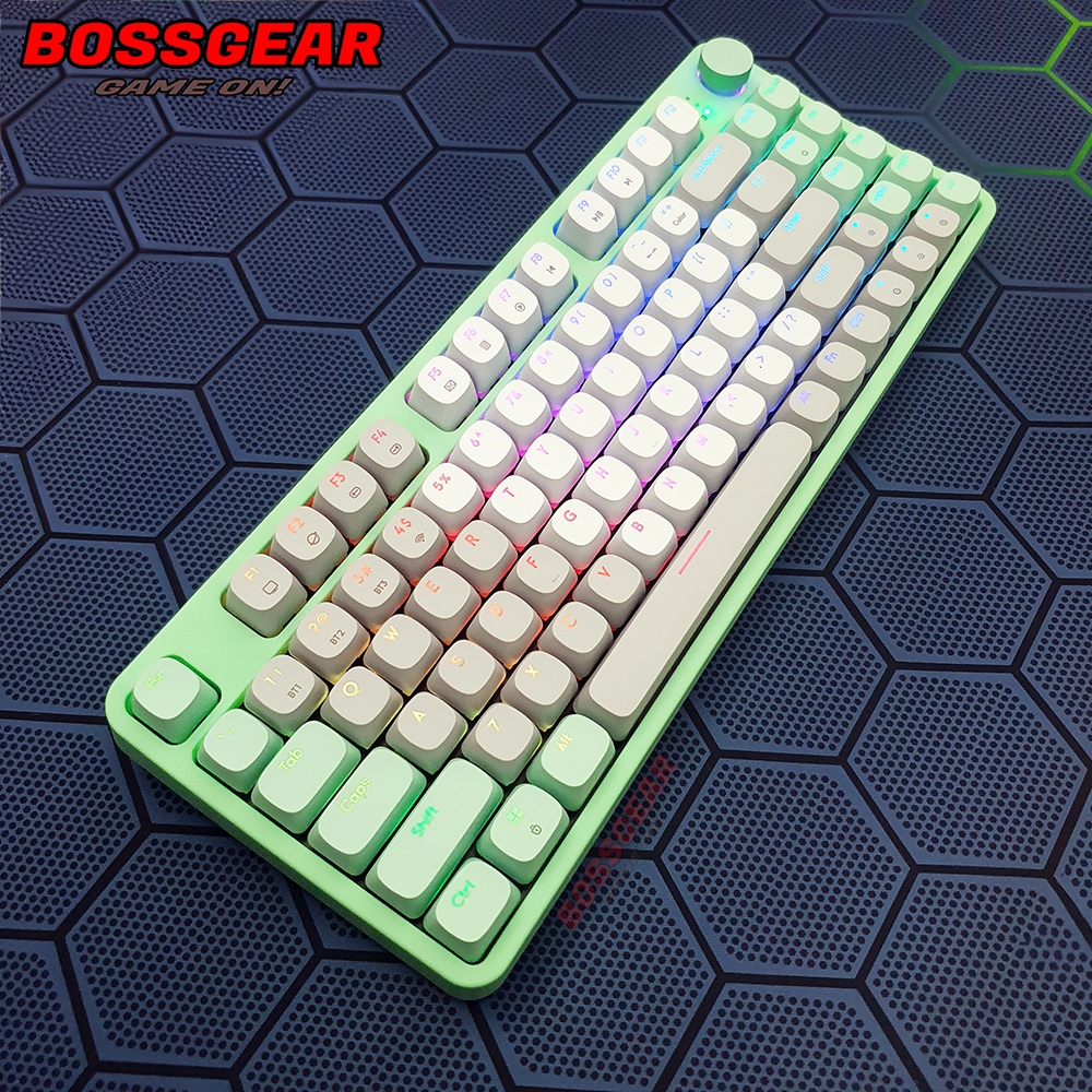 Bàn Phím Cơ Không Dây OCG K186, LED RGB, Keycap Xuyên LED, 3 Modes ...