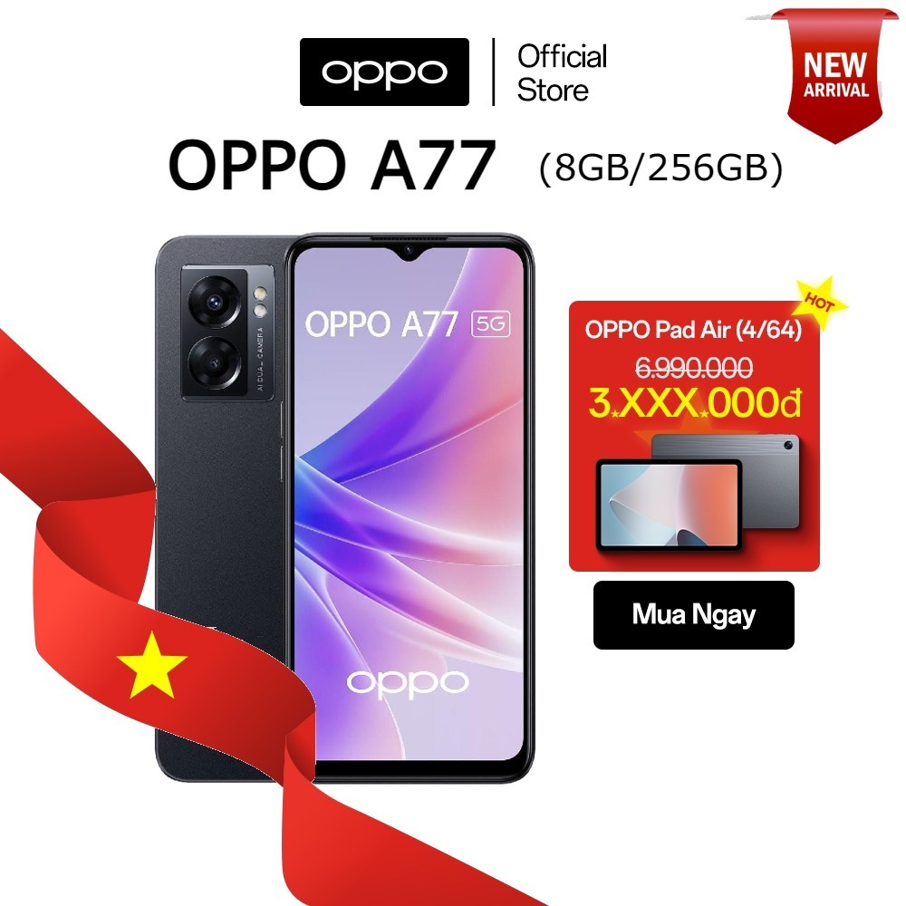 Điện thoại OPPO A77 5G (8GB/256GB) - Hàng chính hãng | Shopee Việt Nam