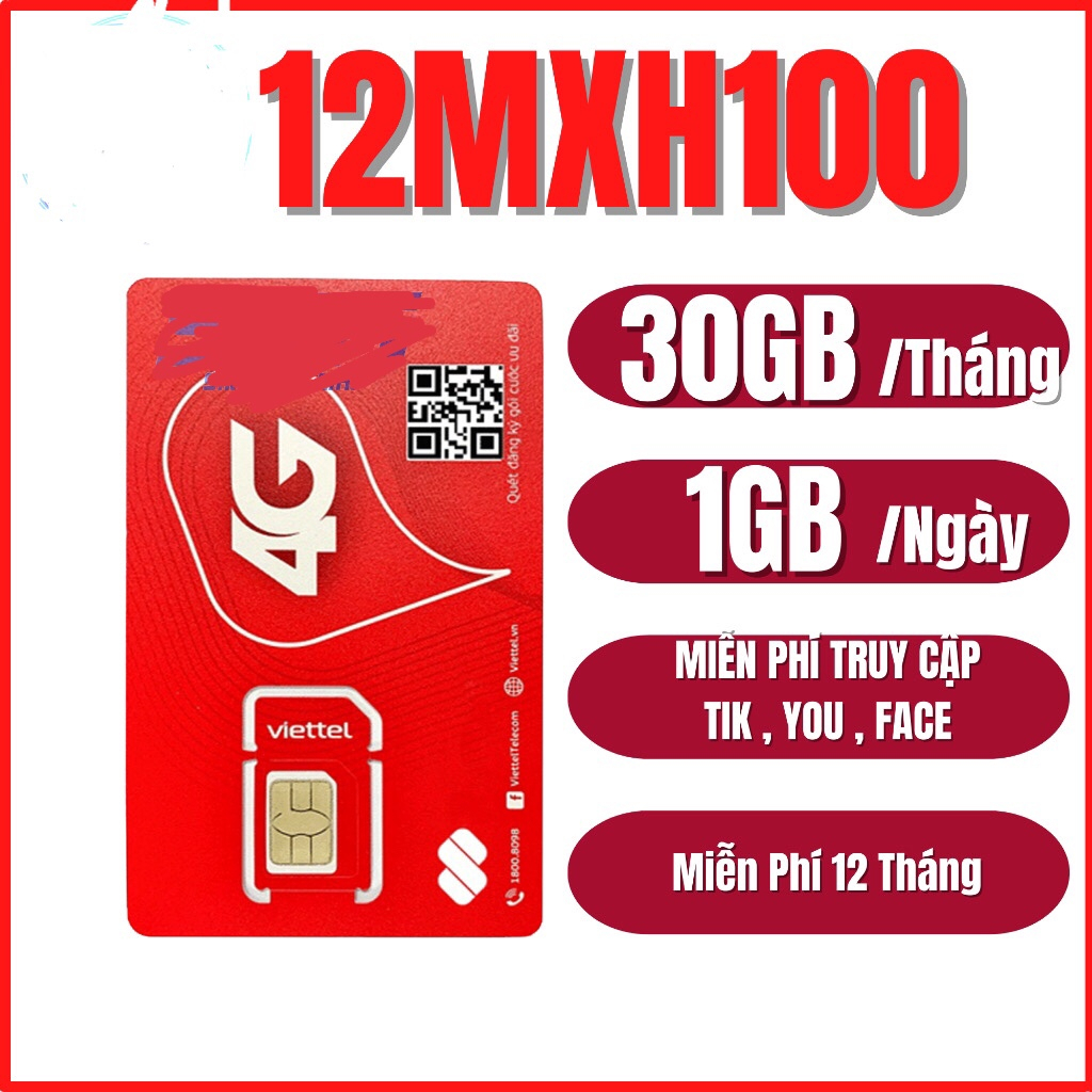 SIM VIETTEL 4G TRỌN GÓI SỬ DỤNG 1 NĂM TẶNG 1 TỶ GB TỐC ĐỘ CAO KHÔNG ...